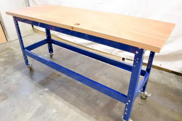 DIY Workbench with Steel Frame - The Handyman's Daughter