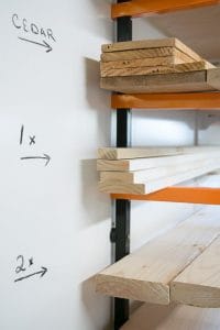 Lumber Rack with Whiteboard Wall - The Handyman's Daughter