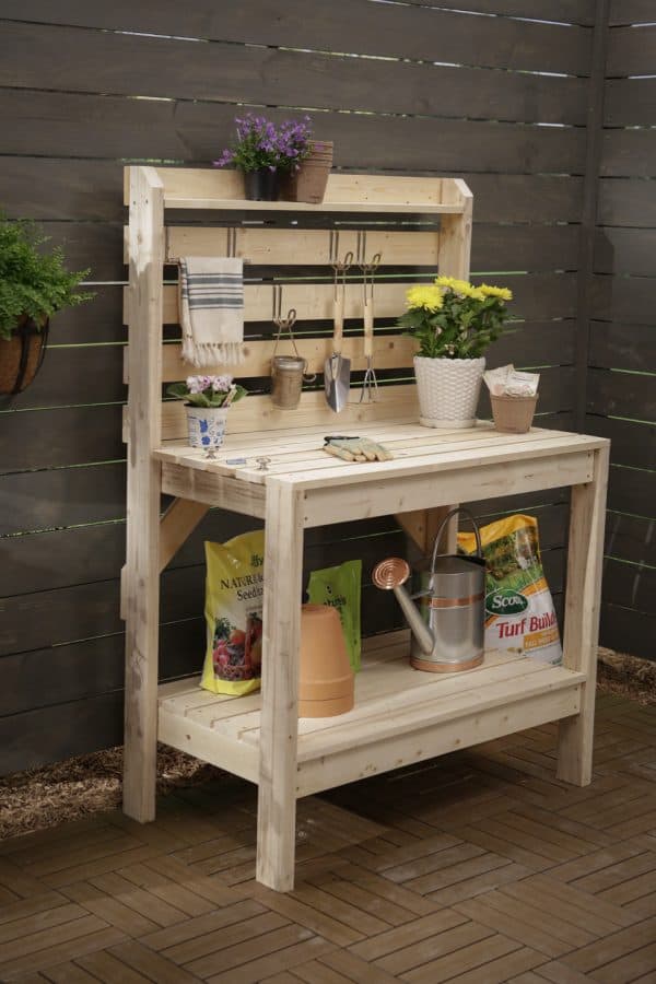 20 DIY Potting Bench Ideas for Your Garden - The Handyman's Daughter