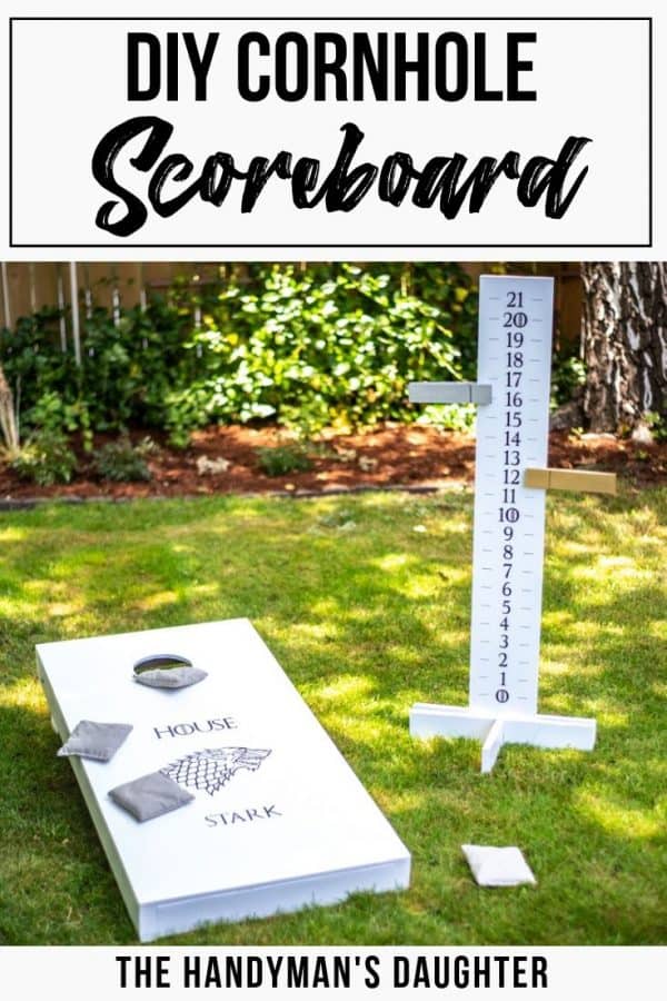 Easy DIY Cornhole Scoreboard with Plans - The Handyman's Daughter