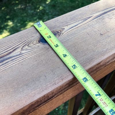DIY Balcony Railing Table with Plans - The Handyman's Daughter