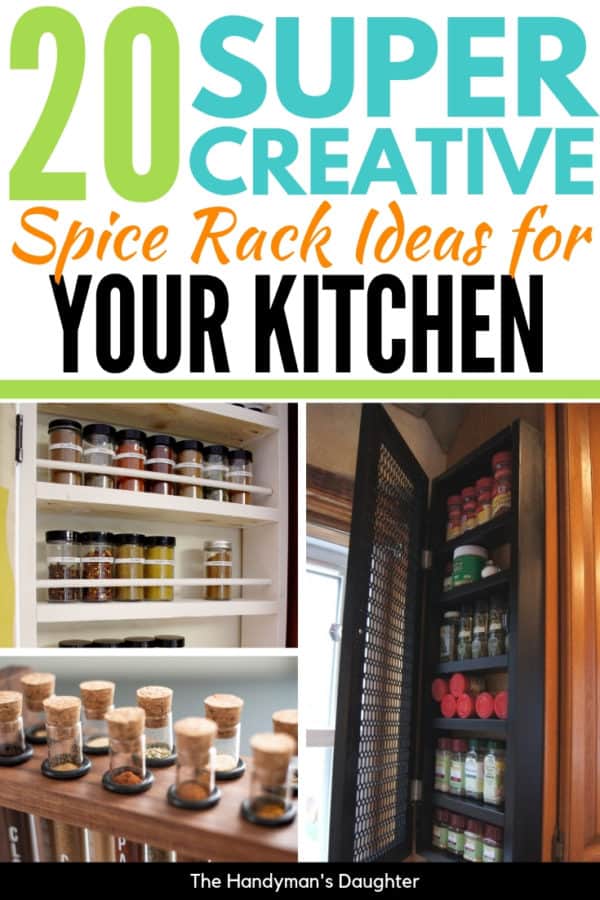 20 Genius Spice Rack Ideas for your Kitchen - The Handyman's Daughter