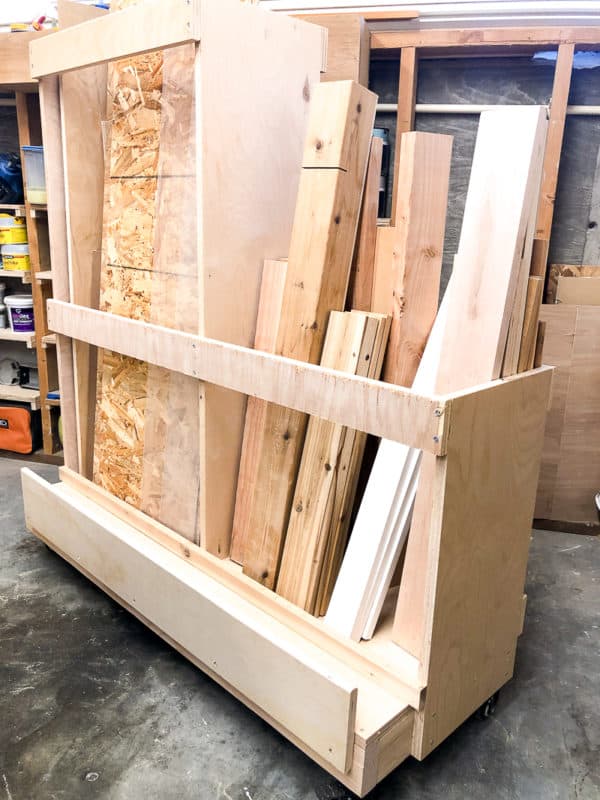 DIY Rolling Lumber Cart with Plans - The Handyman's Daughter