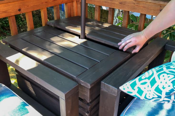 DIY Umbrella Stand Side Table - The Handyman's Daughter