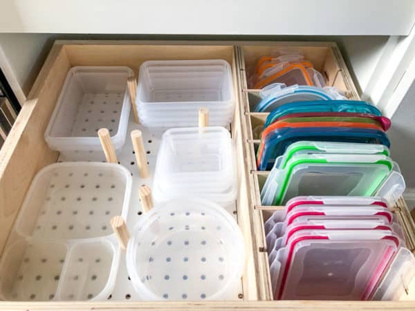 DIY Drawer Organizer for Plastic Containers and Lids - The Handyman's ...