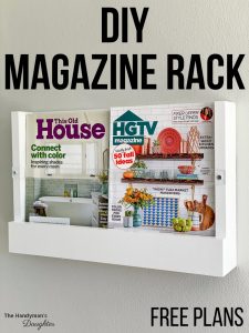 DIY Magazine Rack for the Wall - The Handyman's Daughter