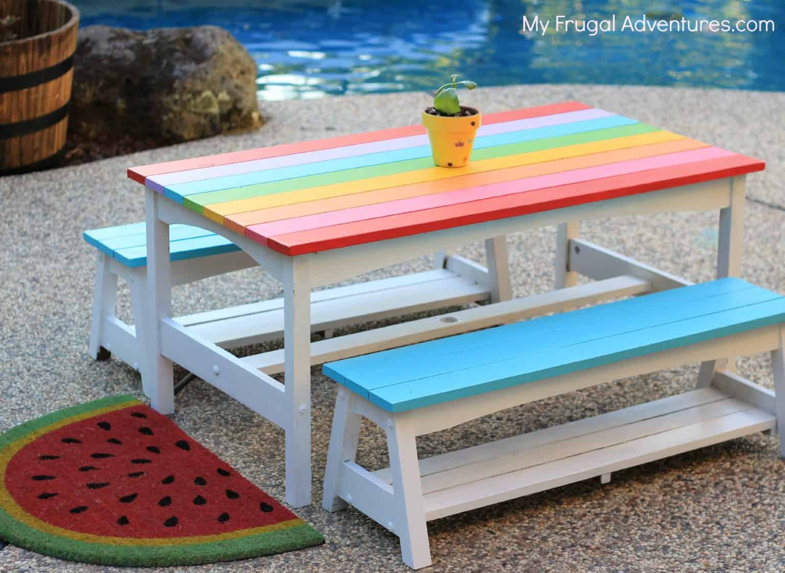 20 DIY Picnic Table Ideas to Build this Summer - The Handyman's Daughter