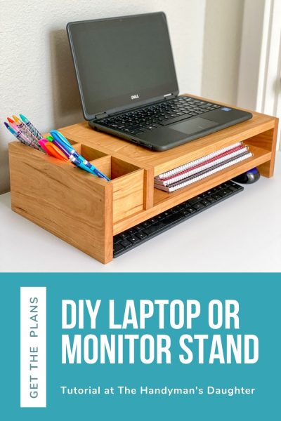 DIY Monitor Stand with Storage - The Handyman's Daughter