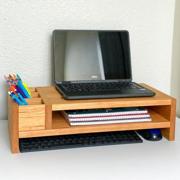 DIY Monitor Stand with Storage - The Handyman's Daughter