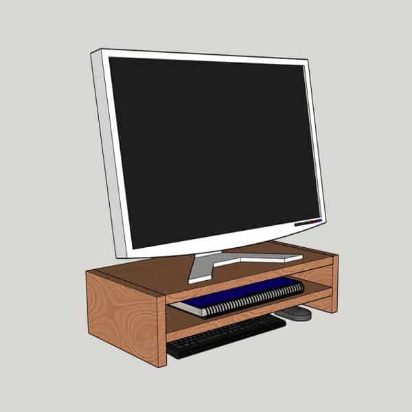 DIY Monitor Stand with Storage - The Handyman's Daughter