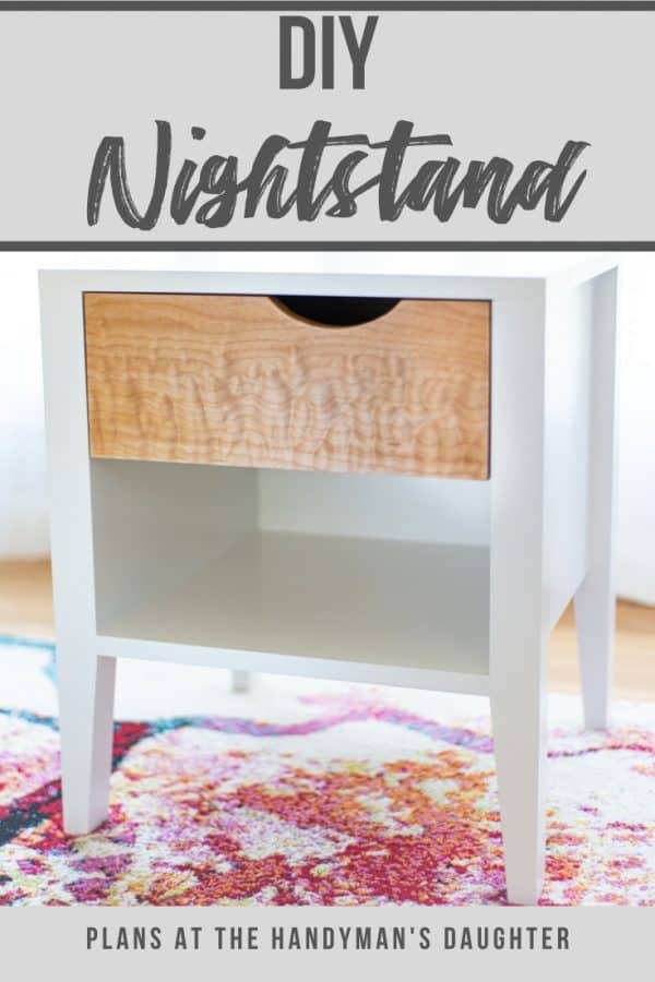 DIY Bedside Table with Drawer and Shelf - The Handyman's Daughter