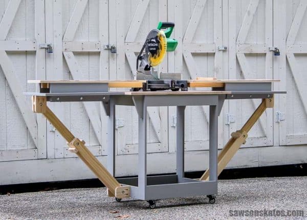 7 DIY Miter Saw Table Plans for your Workshop - The Handyman's Daughter