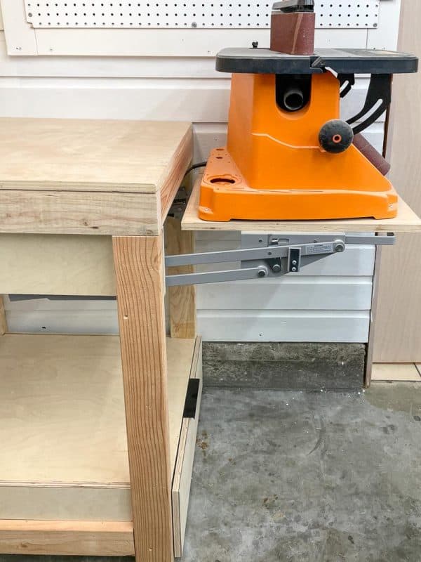 DIY Tool Stand with Sander Lift - The Handyman's Daughter