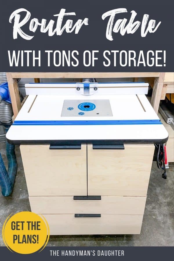 DIY Router Table Cabinet with Plans - The Handyman's Daughter