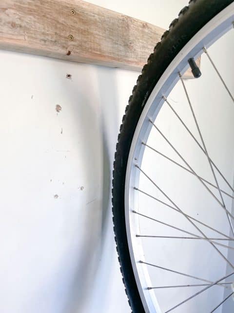 Easy DIY Wooden Wall Mount Bike Rack - The Handyman's Daughter