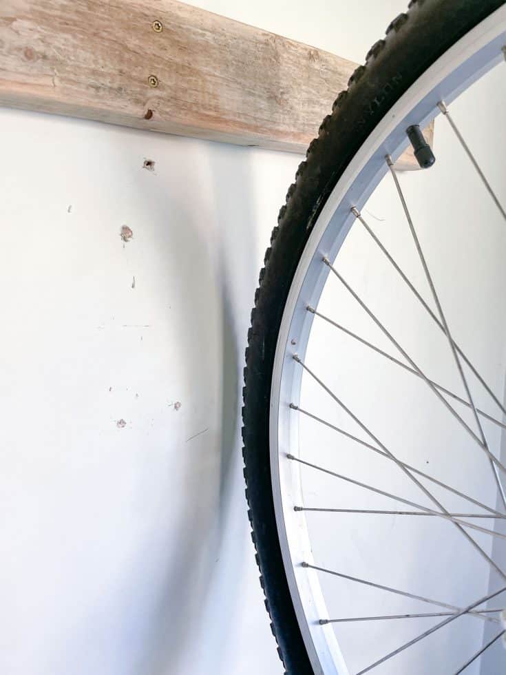 Easy DIY Wooden Wall Mount Bike Rack - The Handyman's Daughter