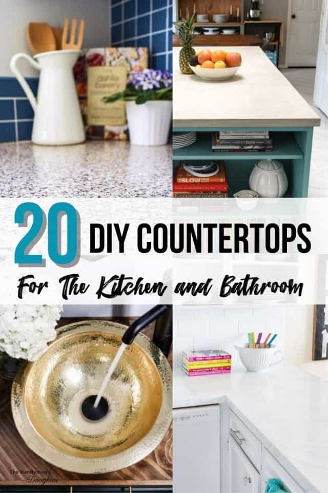 20 DIY Countertops for your Kitchen or Bathroom - The Handyman's Daughter