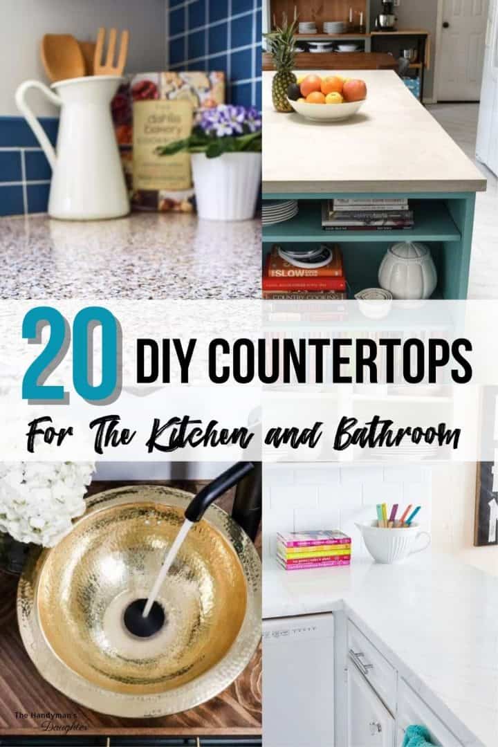 20 DIY Countertops for your Kitchen or Bathroom - The Handyman's Daughter