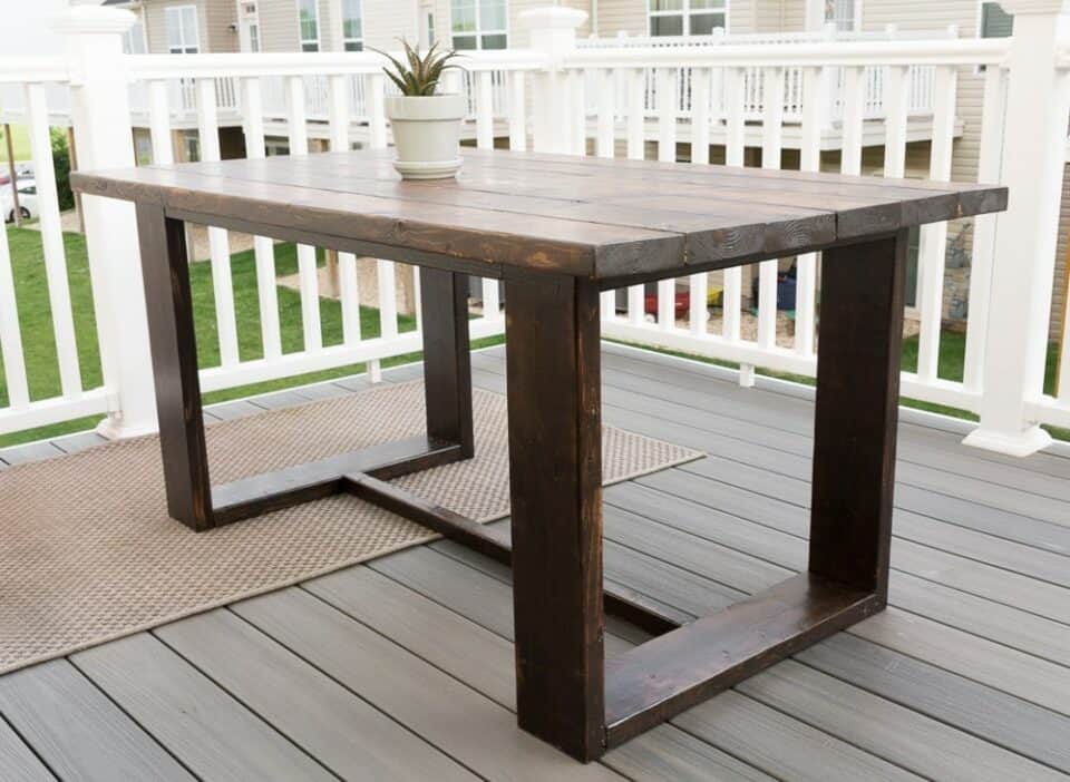 20 DIY Outdoor Table Ideas for Your Deck or Patio - The Handyman's Daughter