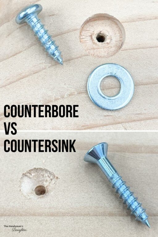 Countersink vs Counterbore - The Handyman's Daughter