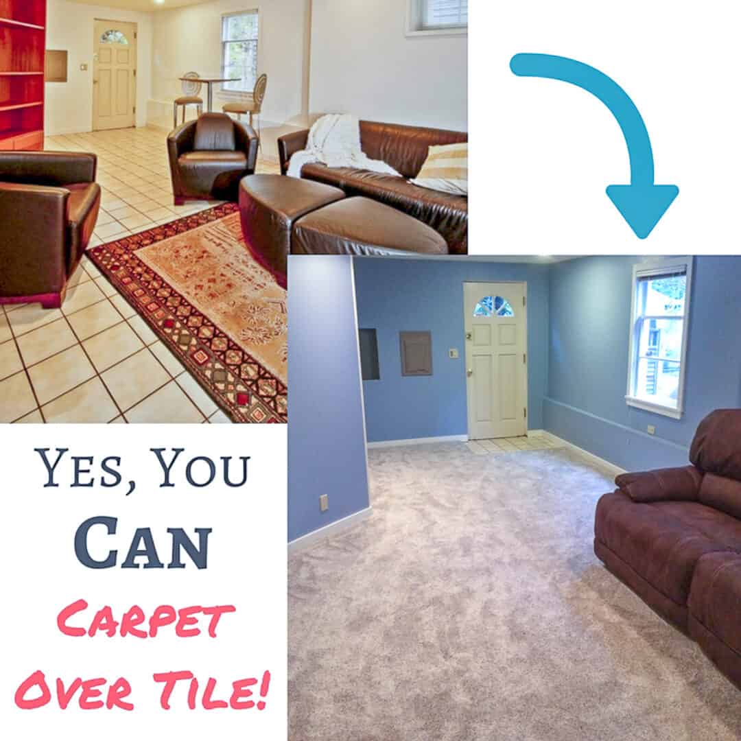 Yes, You Can Carpet over Tile Floor! - The Handyman's Daughter