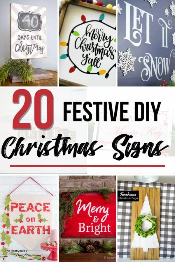 20 Festive DIY Christmas Signs You Can Make - The Handyman's Daughter