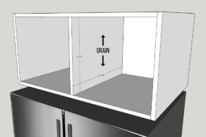 How to Make an Above Fridge Cabinet - The Handyman's Daughter