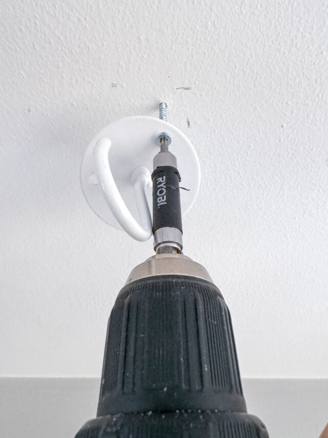 How to Install Ceiling Hooks for Hanging Plants - The Handyman's Daughter