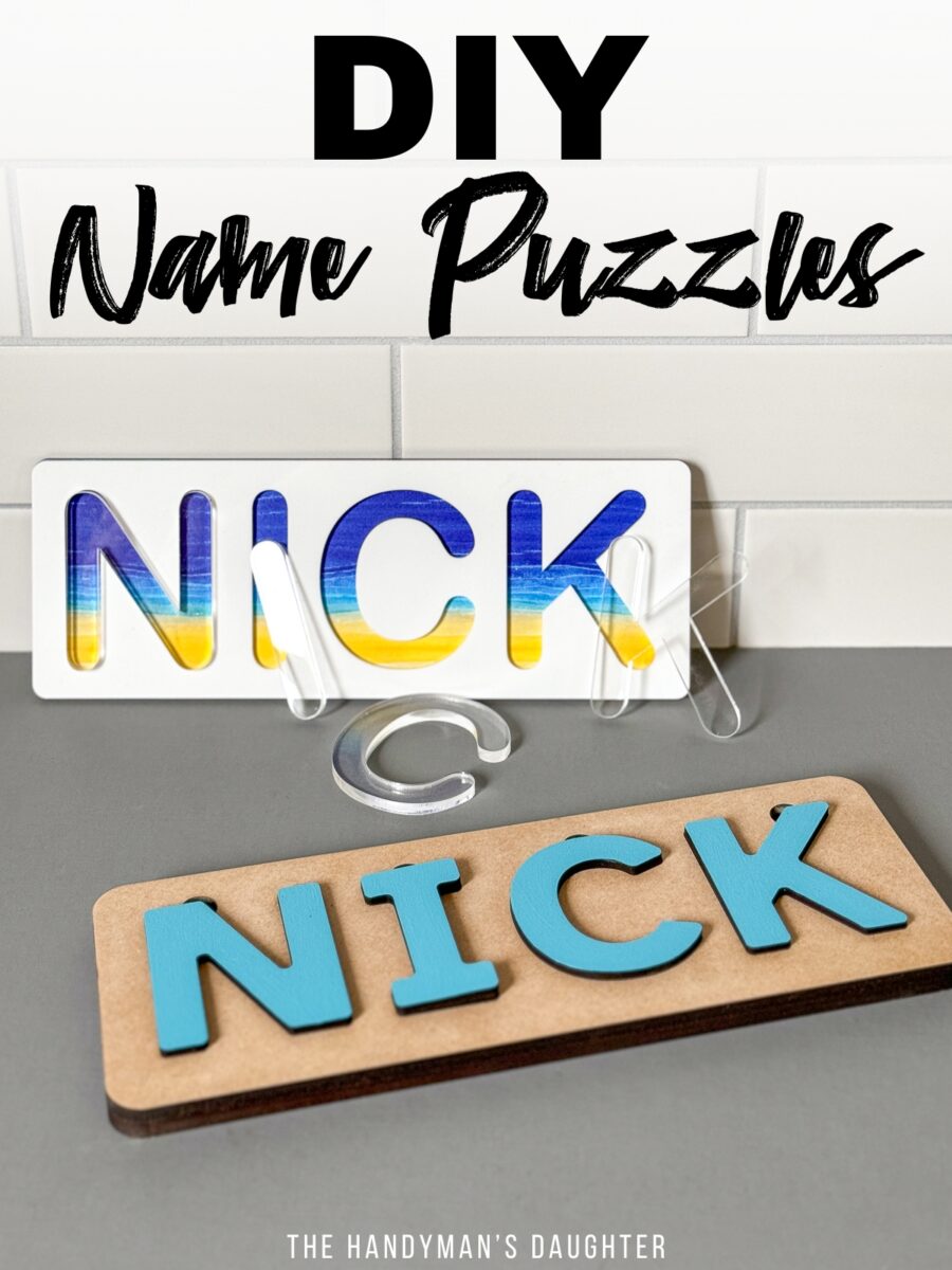 DIY Personalized Wooden Name Puzzles - The Handyman's Daughter