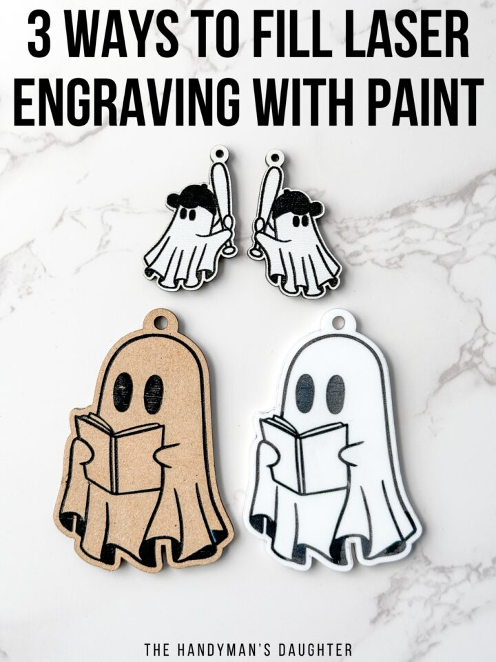 How to Paint Fill Laser Engraving - The Handyman's Daughter