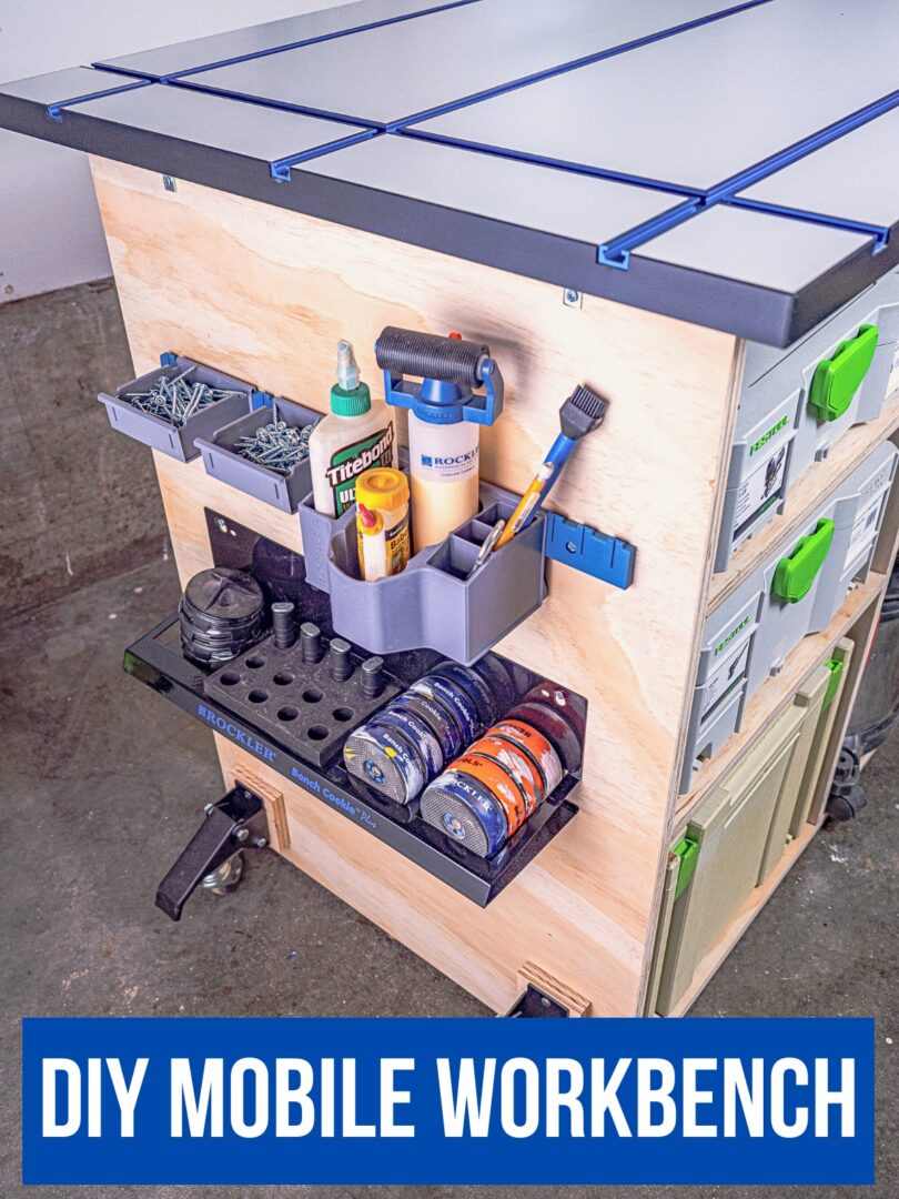 DIY Small Mobile Workbench with Storage - The Handyman's Daughter