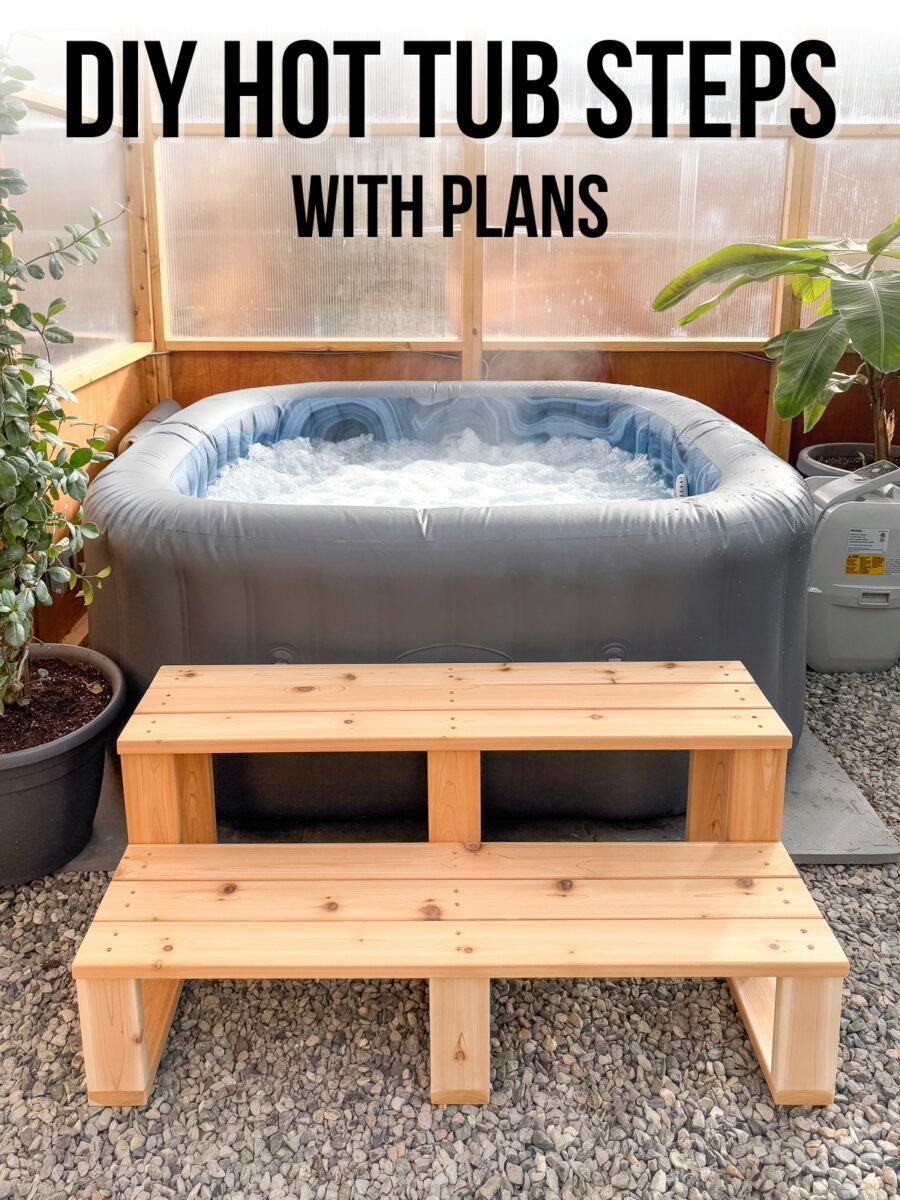 DIY Hot Tub Steps with Plans - The Handyman's Daughter
